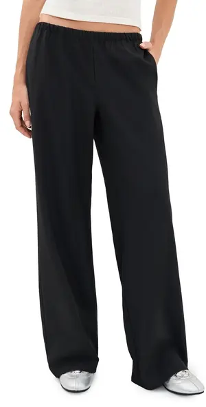 Good American The Pull On Trousers - Black001