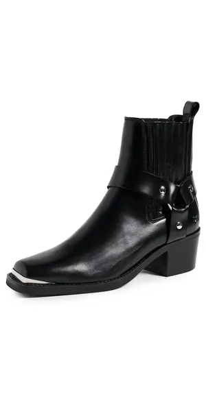 ANINE BING Mid Biker Boots - Black