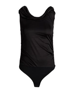 Karl Lagerfeld Bodysuit Size Acetate - Black