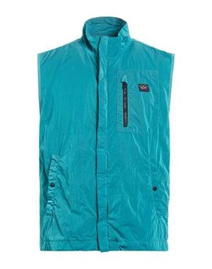 Paul & Shark Vest Turquoise Size Nylon - Blue