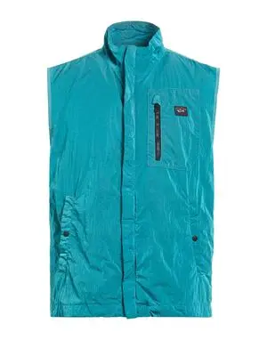 Paul & Shark Vest Turquoise Size Nylon