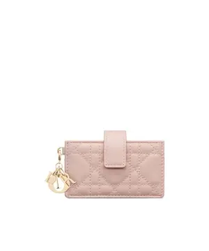 Dior Lady Dior Jasmine Card Holder Pink