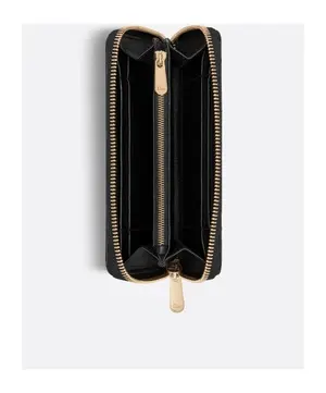 Dior Medium Lady Zipped Wallet - Black
