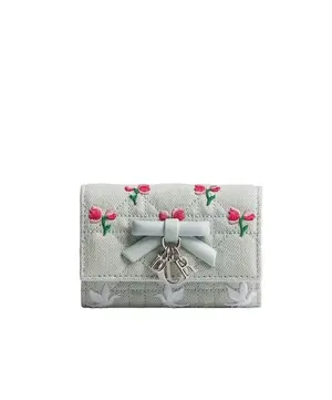 Dior Dioramour My Glycine Wallet - Gray