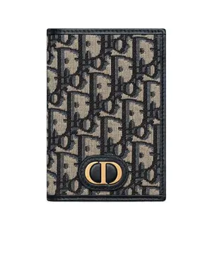 Dior 30 Montaigne Passport Holder - Black