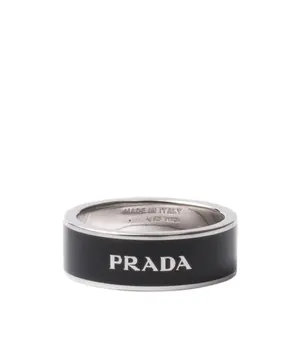 Prada Enameled Silver Ring