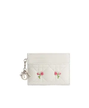 Dior Dioramour Lady Freesia Card Holder - White