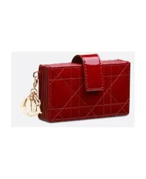 Dior Lady Jasmine Card Holder - Red