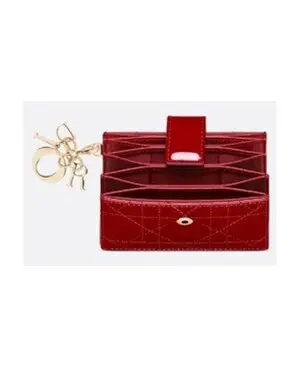 Dior Lady Jasmine Card Holder - Red