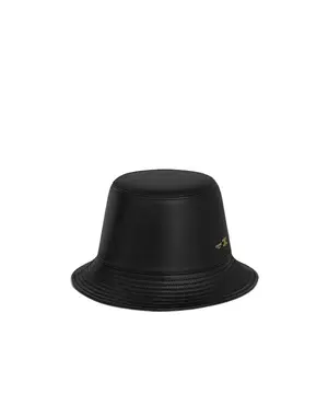 Celine Bucket Hat In Soft Lambskin - Black