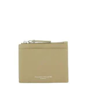 GIANNI CHIARINI Zip Cardholder Wallet - Nude