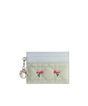 Dior Dioramour Lady Freesia Card Holder - Gray