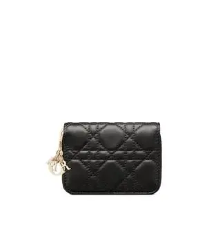 Dior Small Lady Voyageur Coin Purse - Black