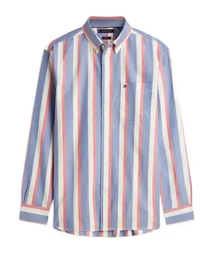 Tommy Hilfiger Heritage Oxford Stripe-print Shirt - Blue