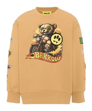 BARROW Graphic-print Patch-detail Sweatshirt