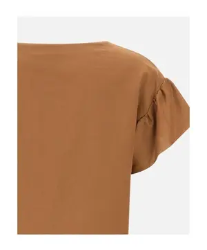 KAOS V-neck Ruffled-sleeve Top