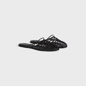 Celine Scoobie Braided Mule In Goatskin