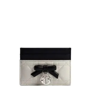 Dior Lady Freesia Card Holder - Latte/black