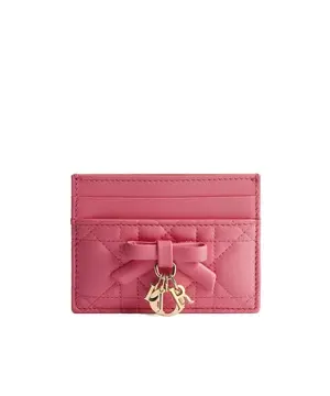 Dior Lady Freesia Card Holder - Red
