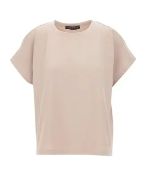 KAOS Icona Cut-out Shoulder T-shirt - Nude