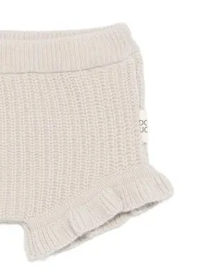 DOUUOD Ruffle-trim Knitted Bloomers