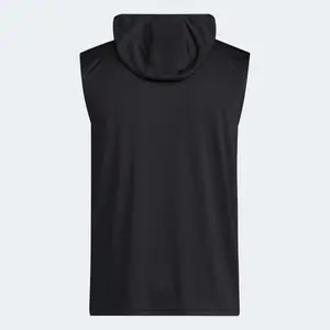 Adidas Nebraska Huskers D4t Sleeveless Hoodie - Black