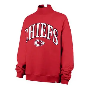 '47 Kansas City Chiefs Oversized Vantage Mock Neck Sweatshirt