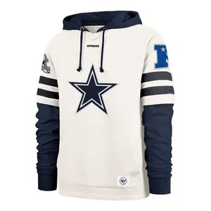 '47 Dallas Cowboys Split Zone Cornerback Duo Lacer Hoodie - Cream