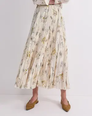 SPORTSCRAFT Floral Pleated Midi Skirt