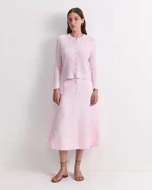 SPORTSCRAFT Elka Pointelle Knit Cardigan