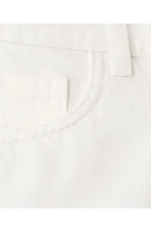Mango Low Waist Mini Jeans Shorts - White