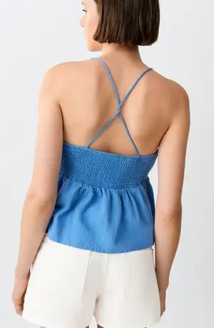 Mango Low Waist Mini Jeans Shorts - White