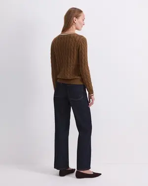 SPORTSCRAFT Merino Cable V-neck Sweater