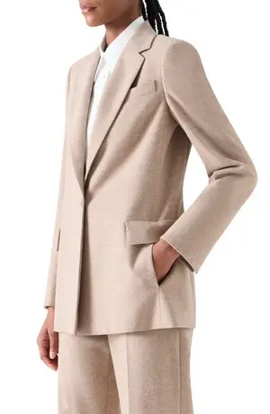 Akris Wool Flannel Boyfriend Blazer