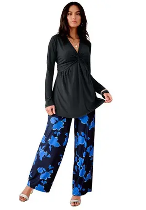 Roaman's Shirred Empire Waist Tunic