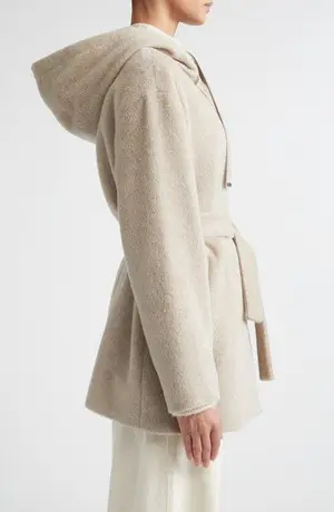 Herno Alpaca Blend Beaver Effect Coat