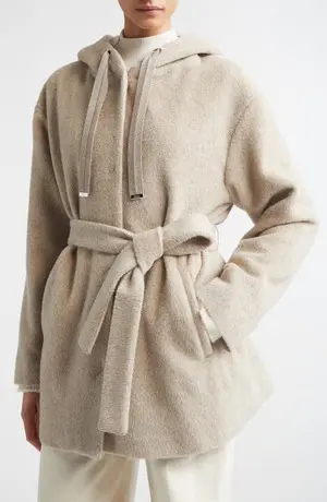 Herno Alpaca Blend Beaver Effect Coat