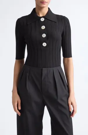 NACKIYE Sugarman Virgin Wool Rib Polo