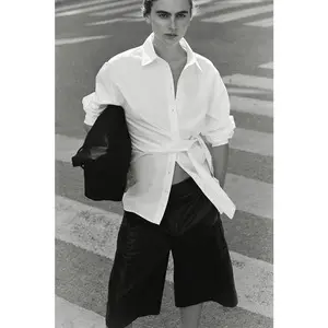 H&M Cotton Tie-detail Shirt