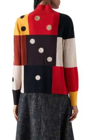 Akris Dice Intarsia Wool & Cashmere Sweater