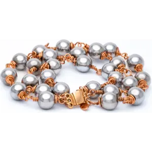 REJECTED HEARTS CLUB La Princesa Hematite Bracelet - Silver