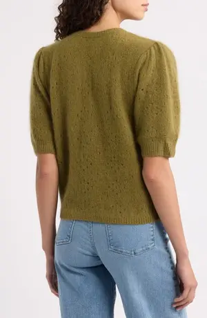 FRAME The Wool & Cashmere Airy Cardigan - Deep Olive