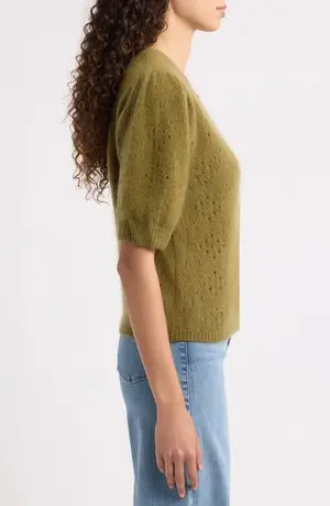 FRAME The Wool & Cashmere Airy Cardigan - Deep Olive