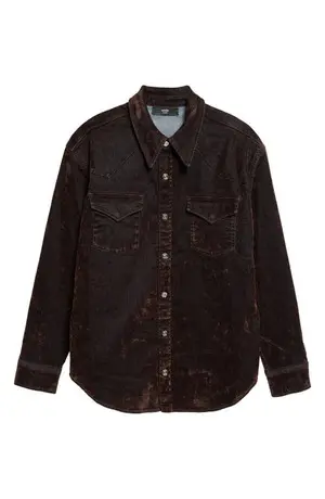 Amiri Flocked Denim Shirt Jacket