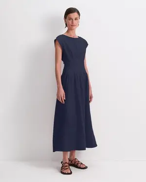SPORTSCRAFT Ariana Pintuck Linen Dress