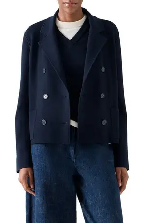 Akris Milano Knit Double Breasted Jacket