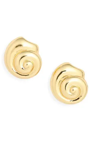 KIARA BY KI-ELE Playa Seashell Stud Earrings - Gold