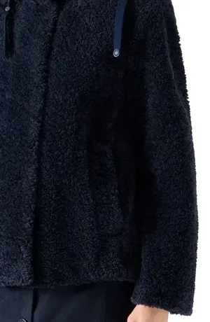 Akris Faux Fur Hooded Short Coat