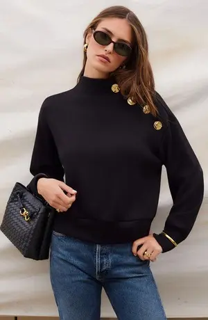 Fifteen Twenty Tessa Mock Neck Sweater