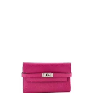 Hermès Kelly Trifold Wallet Chevre Mysore Medium - Pink